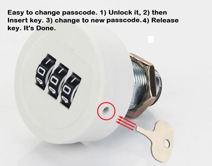 EZwares 3 digits number lock = Suits all HDB Condos letterbox, cabinets ...