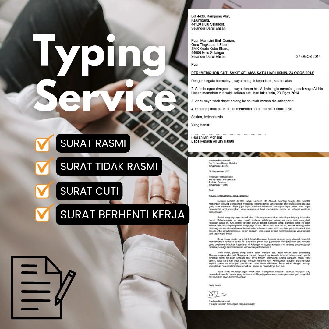 Fast Response 24/7 | Typing Letter Service | Perkhidmatan Upah Menaip Surat Rasmi|Tidak Rasmi ...