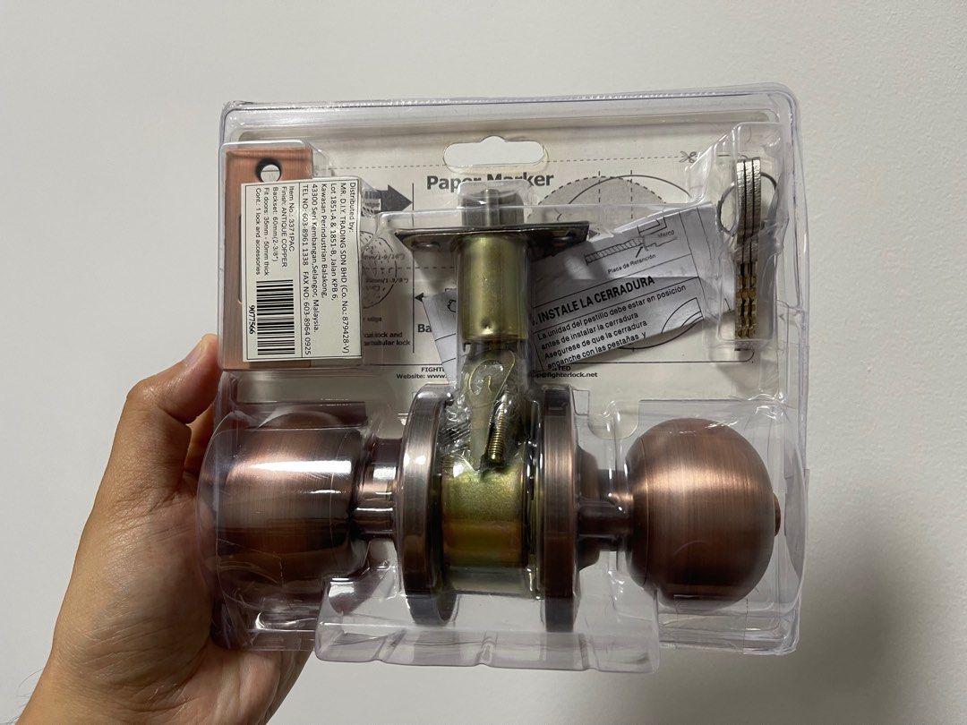 100% Genuine Fighter door knob, door lock, doorknob, Furniture & Home ...