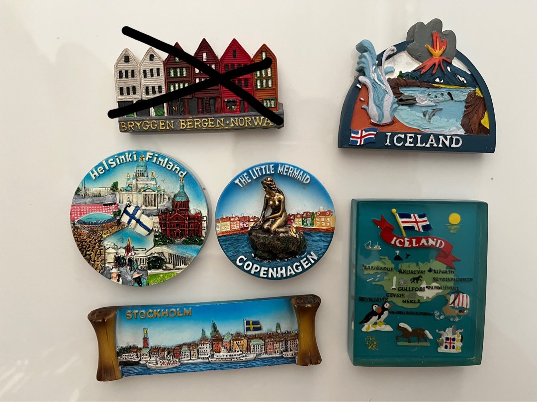 fridge travel magnets - many counties available: Europe, middle east ...