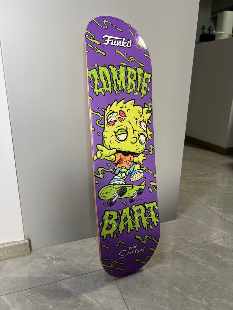 Funko Bart Simpsons Zombie Skateboard Deck NYCC Exclusive 2021, Sports ...