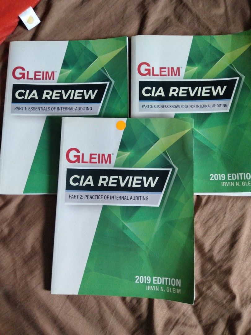 GLEIM Certified Internal Auditor (CIA) review 2019 edition 3 books in a ...