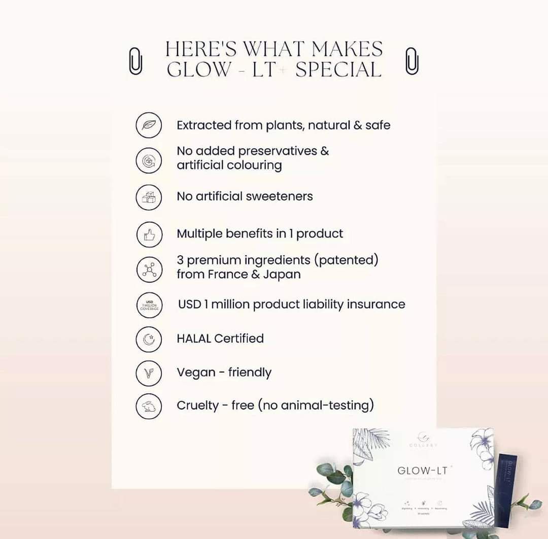 Glow Lt (30 sachets), Health & Nutrition, Health Supplements, Vitamins ...