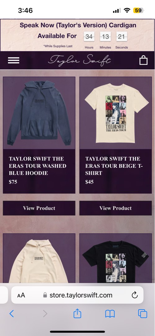 [GROUP BUY] Taylor Swift Official Merchandise, Women's Fashion, Tops ...