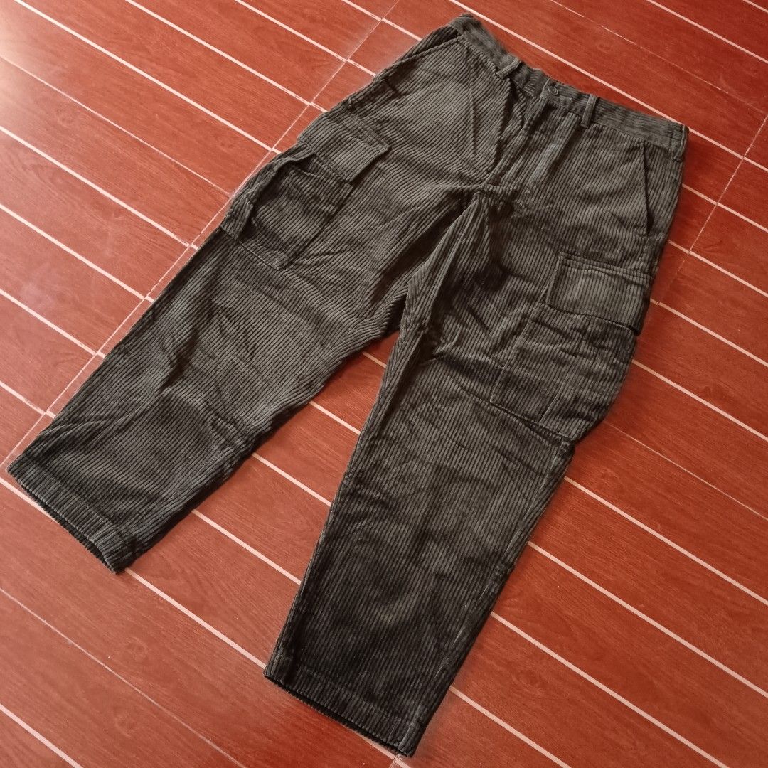 GU - Corduroy Cargo Pants, Men's Fashion, Bottoms, Trousers on Carousell