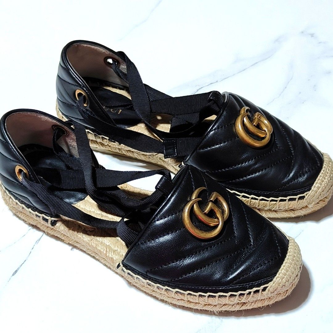 Gucci Espadrilles Marmont, Women's Fashion, Footwear, Sandals on Carousell