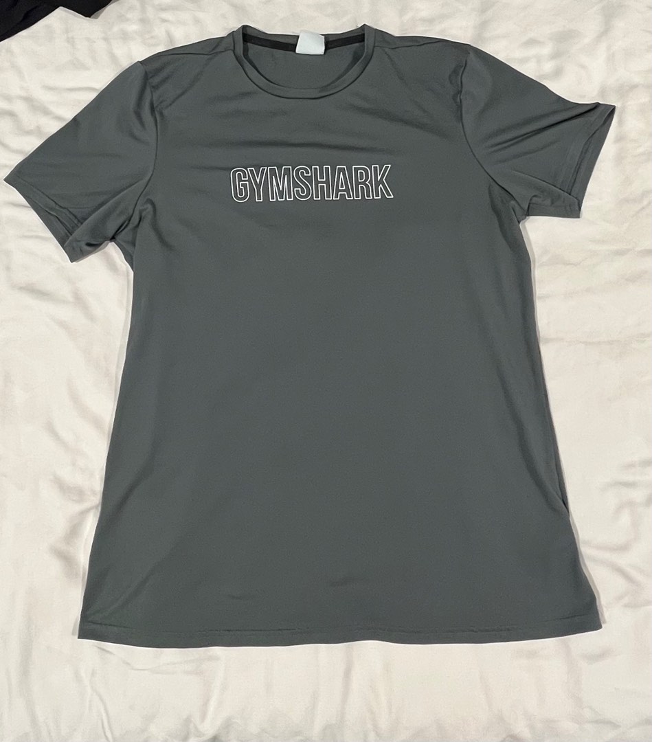 Gymshark Grey DriFit Running Shirt (Excellent Condition), Men's Fashion ...