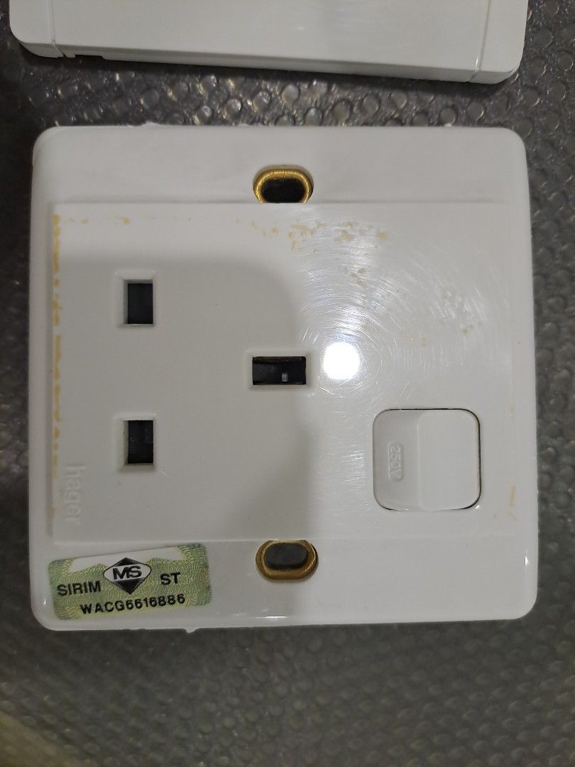 Hager power socket, TV & Home Appliances, Electrical, Adaptors ...