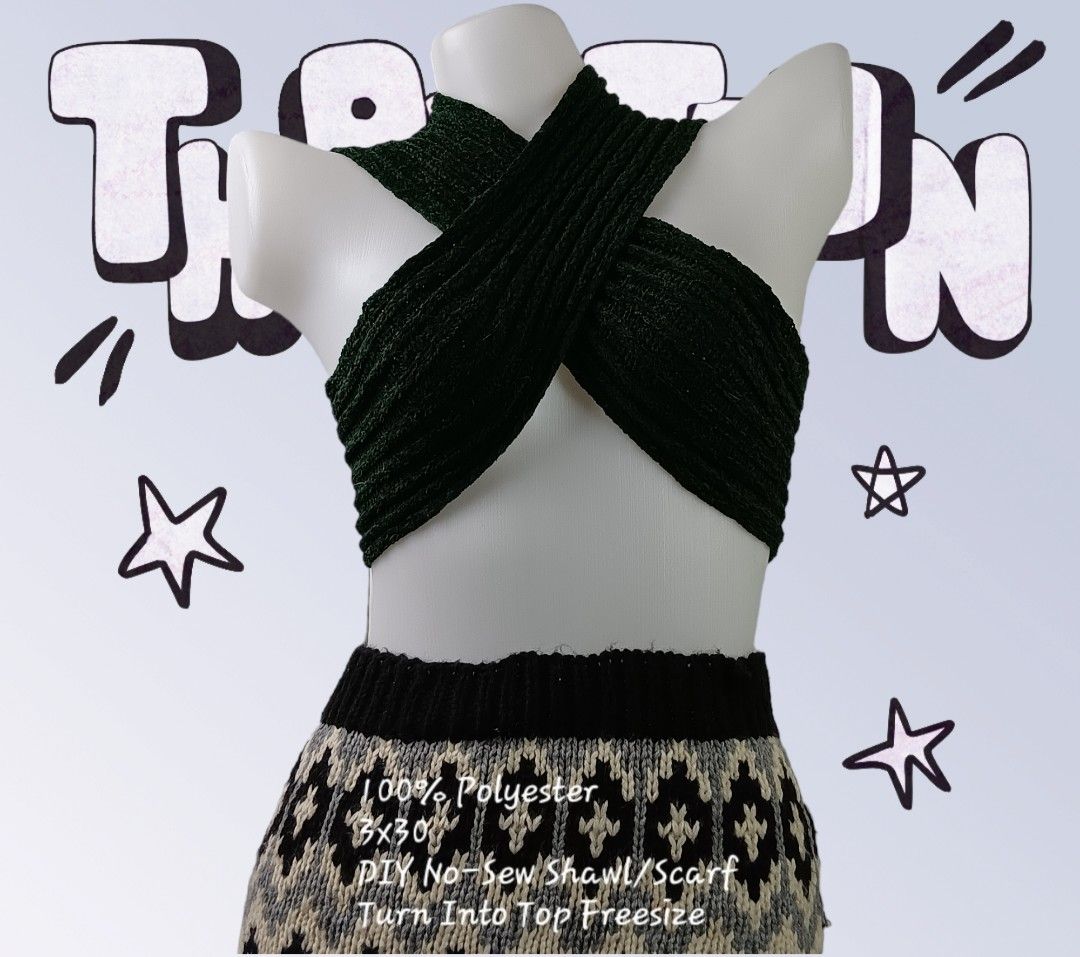 Halter Neck & Crossover Top, Women's Fashion, Tops, Others Tops on ...