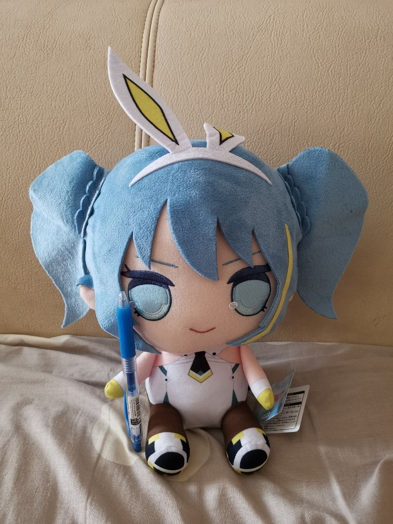 Hatsune Miku Kyurumaru sporty rabbit plush, Hobbies & Toys, Toys ...