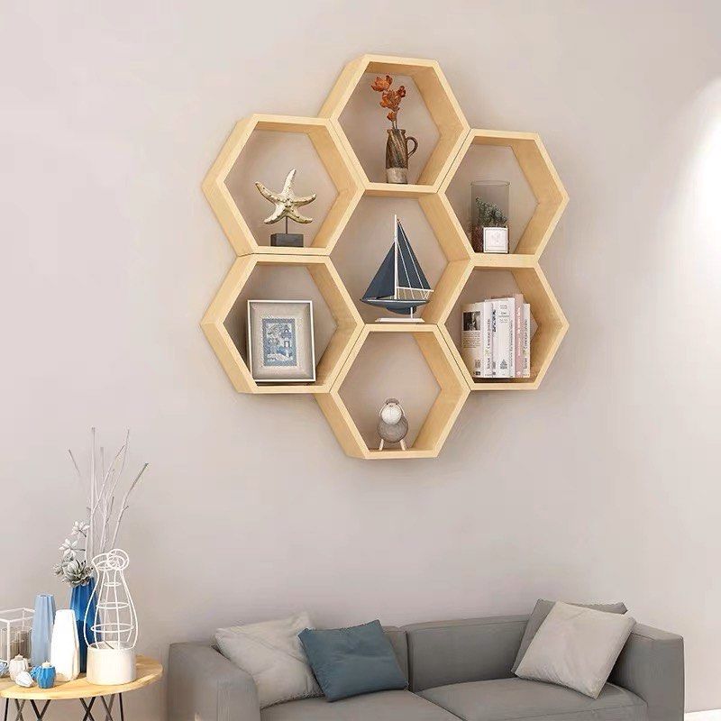 Honeycomb Wall Display Shelf, Furniture & Home Living, Furniture ...