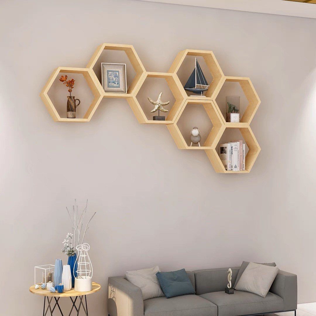 Honeycomb Wall Display Shelf, Furniture & Home Living, Furniture ...