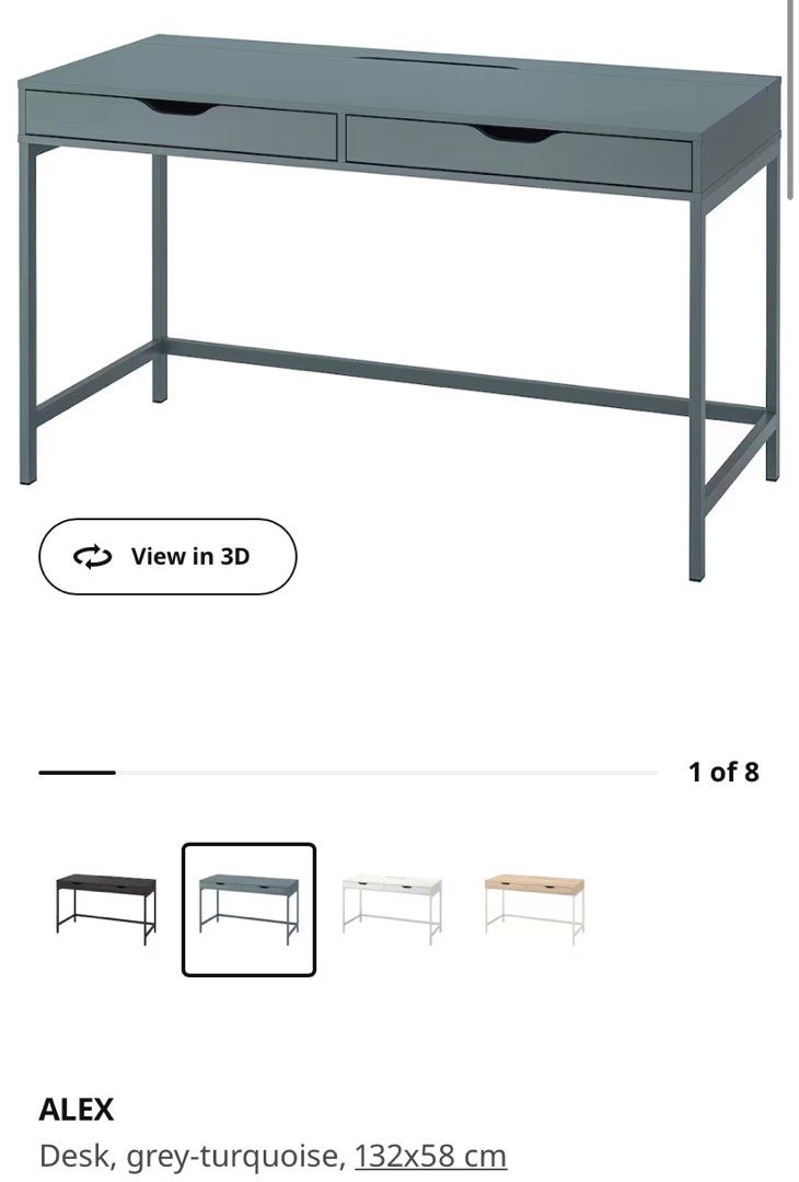 IKEA Alex home office desk, Furniture & Home Living, Furniture, Other ...