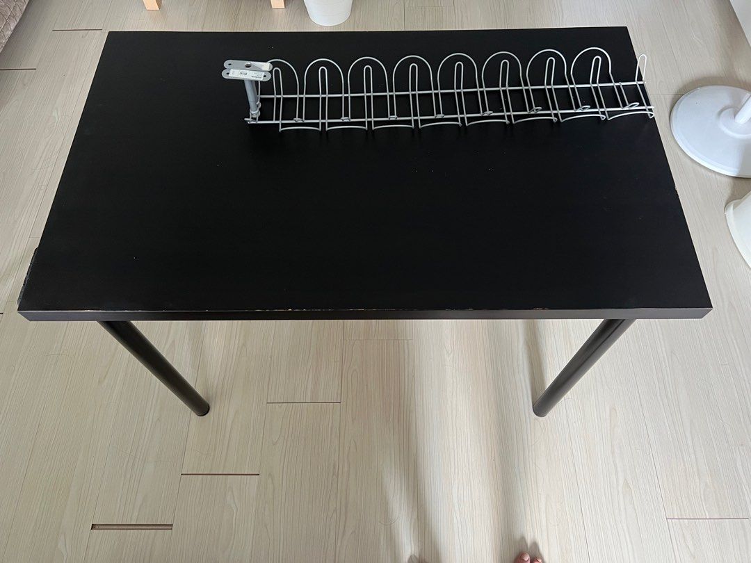 Ikea Computer Table + Cable Trunk, Furniture & Home Living, Furniture ...