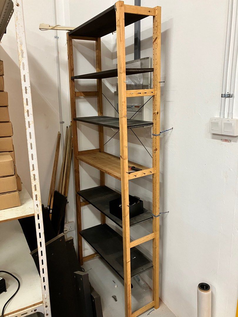Ikea wooden rack shelve, Furniture & Home Living, Furniture, Shelves ...
