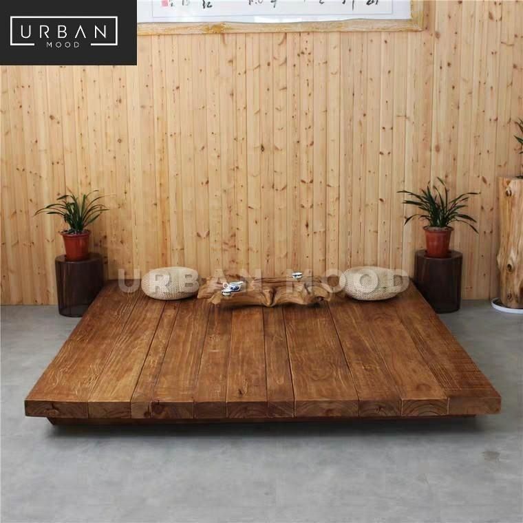 INCANDE Minimalist Solid Wood Platform Bedframe, Furniture & Home ...