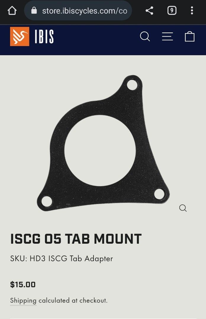 ISCG 05 TAB MOUNT, Sports Equipment, Bicycles & Parts, Parts ...