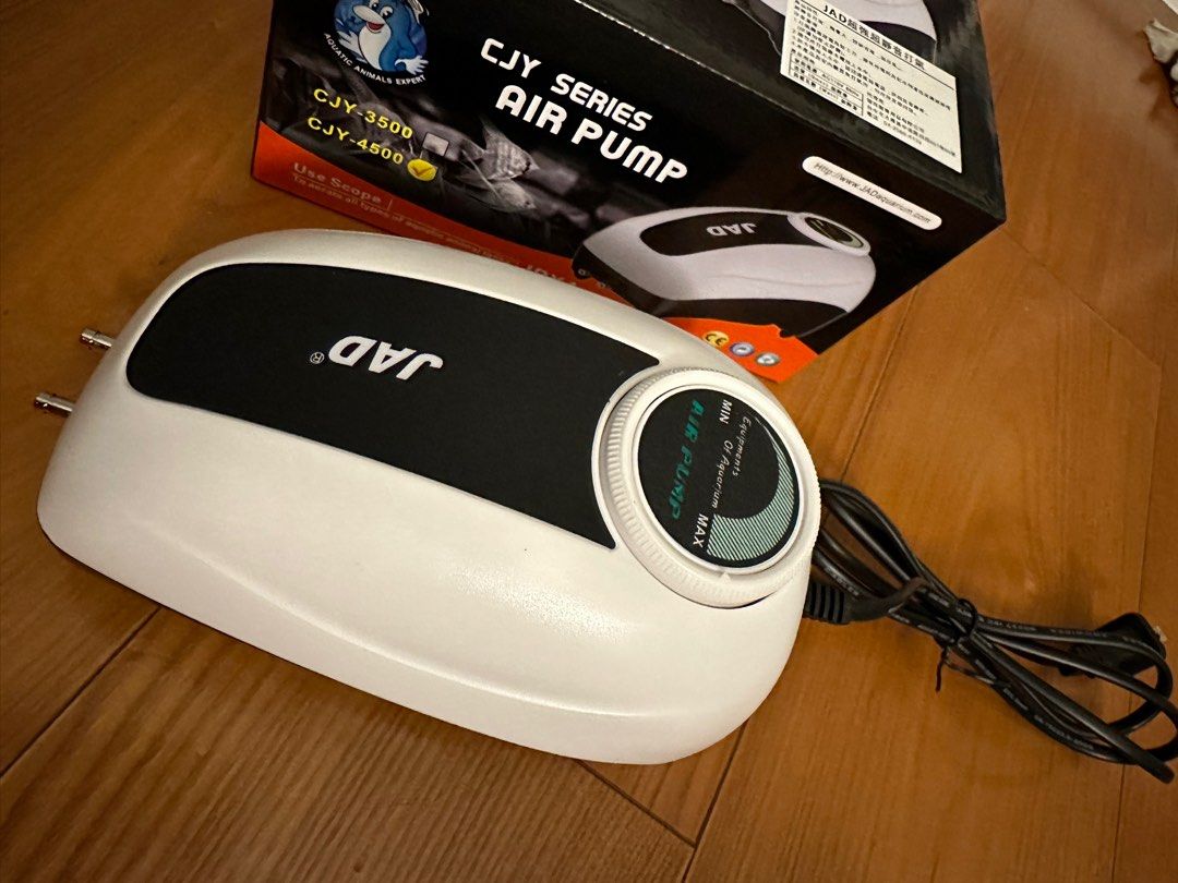 JAD 超強 超靜音 水族 氣泵 4.5L/min 可調節 打氣泵 CJY-4500 增氧泵 打氣 陽台種菜 陽台種植, 寵物用品, 寵物及其他在旋轉拍賣