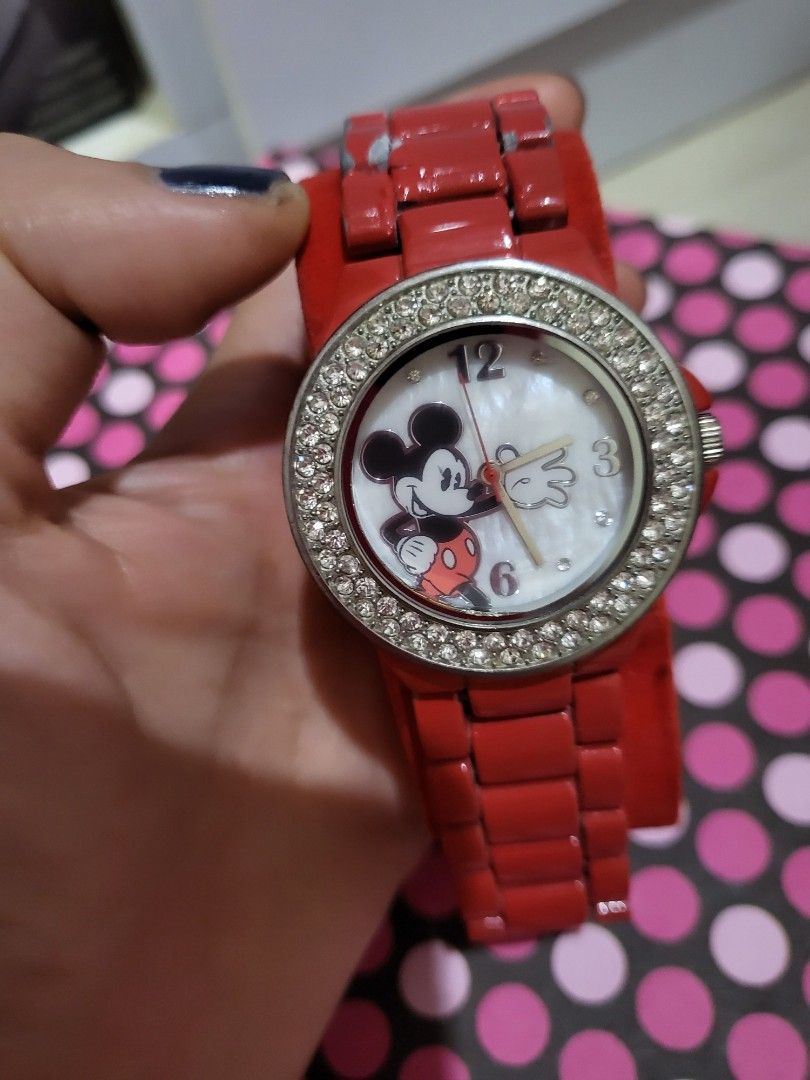 Jam tangan mickey mouse disney, Fesyen Wanita, Jam Tangan di Carousell