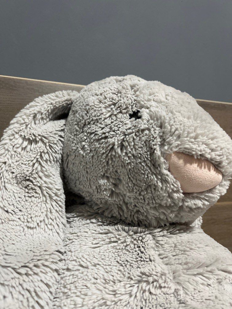 JELLYCAT Bashful Silver Bunny (Really Really Big), 108cm, Hobbies & Toys, Toys & Games on Carousell