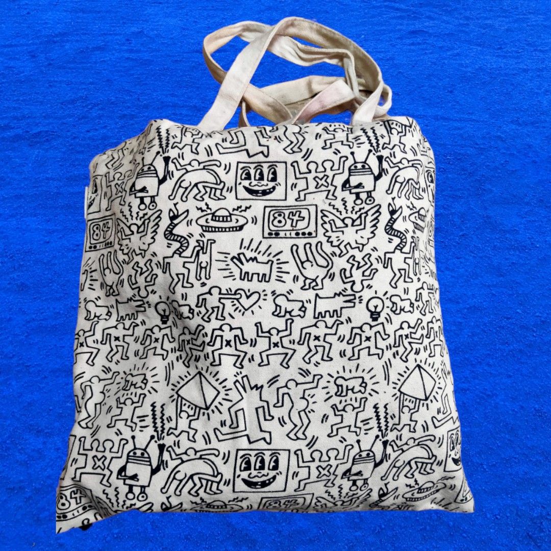 KEITH HARING TOTE BAG, Men's Fashion, Bags, Sling Bags on Carousell