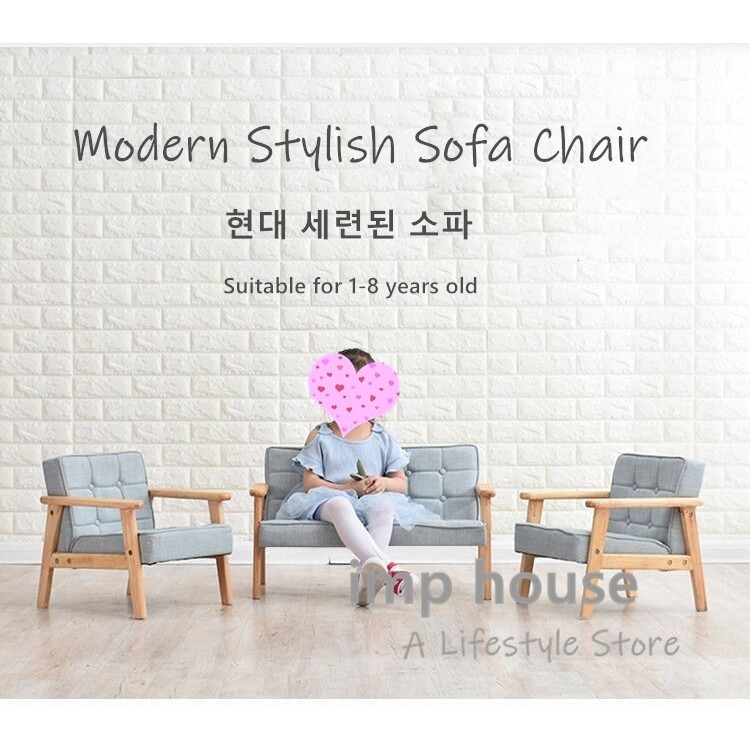 Korea Modern Stylish Kids Sofa Chair with Solid Wood, Babies & Kids ...