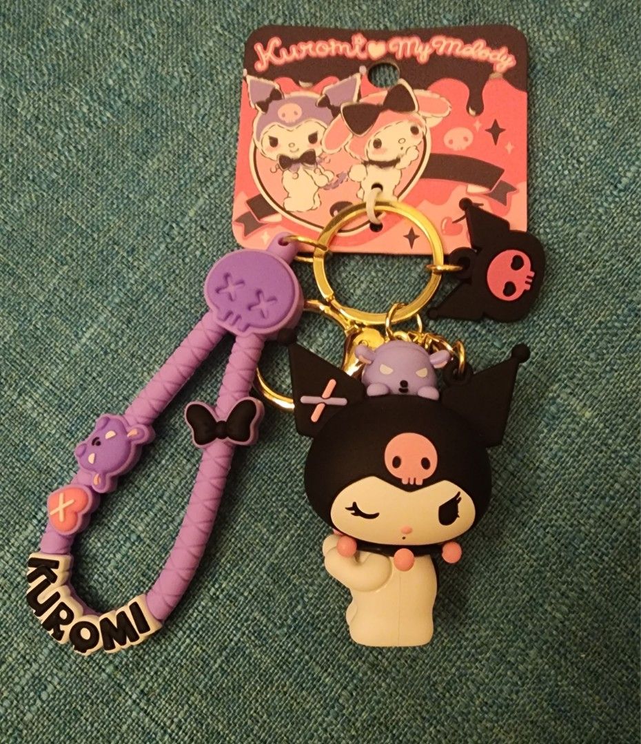Kuromi official Keychain, Hobbies & Toys, Toys & Games on Carousell