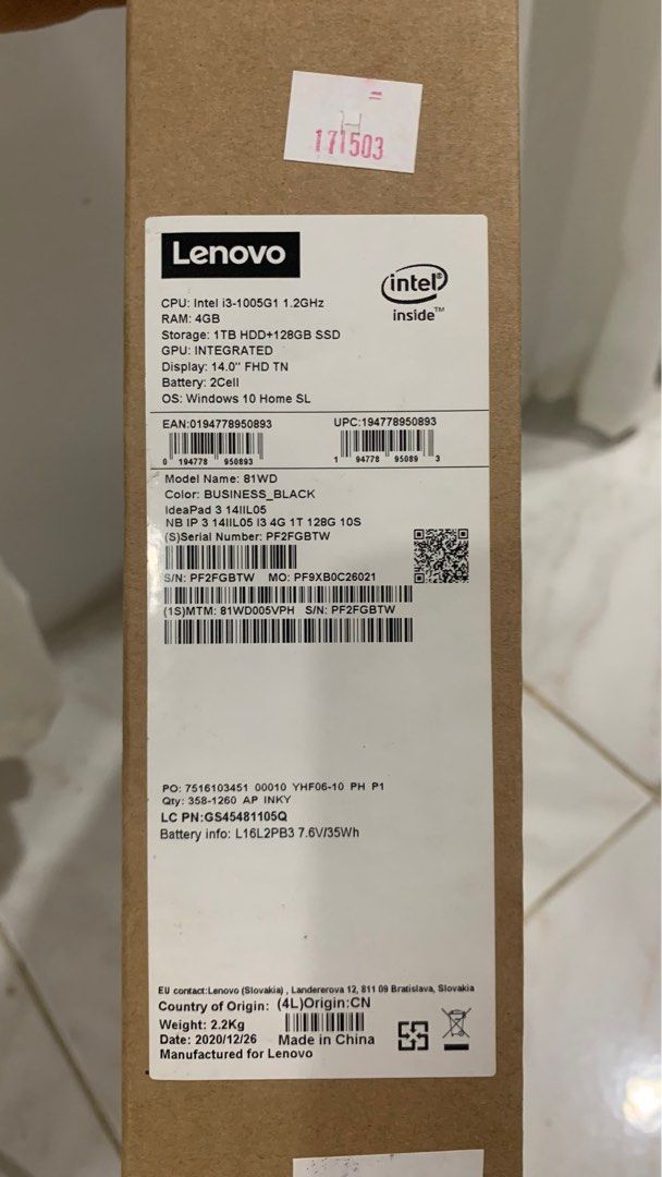 Lenovo Ideapad Slim 3, Computers & Tech, Laptops & Notebooks on Carousell