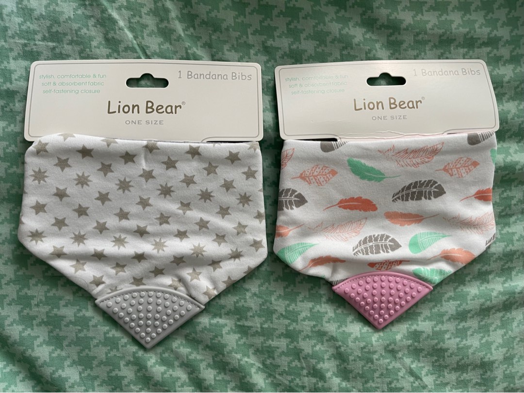 Lion Bear bibs, Babies & Kids, Nursing & Feeding, Weaning & Toddler ...