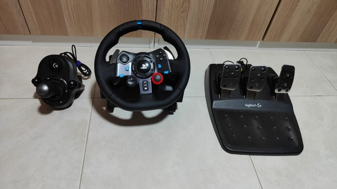 Logitech G29 Driving Wheel + Shifter Combo, Video Gaming, Gaming ...