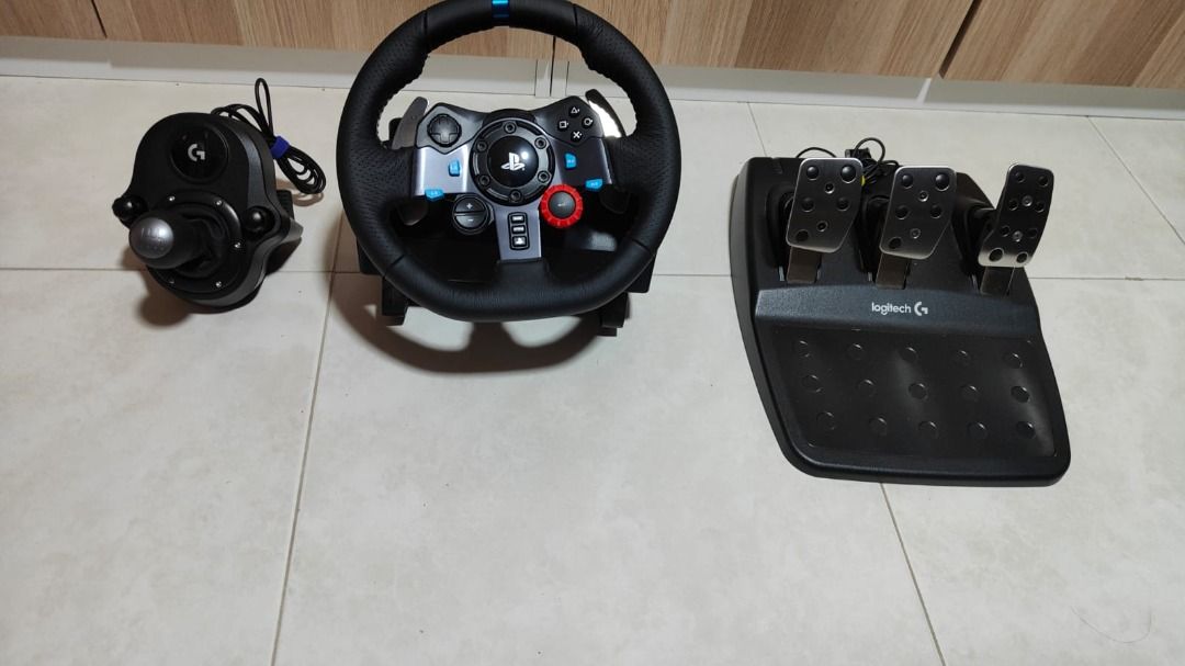 Logitech G29 Driving Wheel + Shifter Combo, Video Gaming, Gaming ...