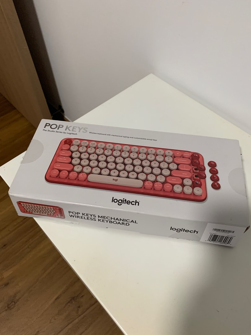 Logitech Pop keys mechanical wireless keyboard pink, Computers & Tech ...