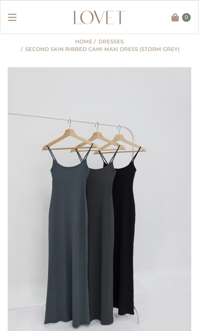 Lovet Second Skin Dress in Storm Grey, Women's Fashion, Dresses & Sets ...