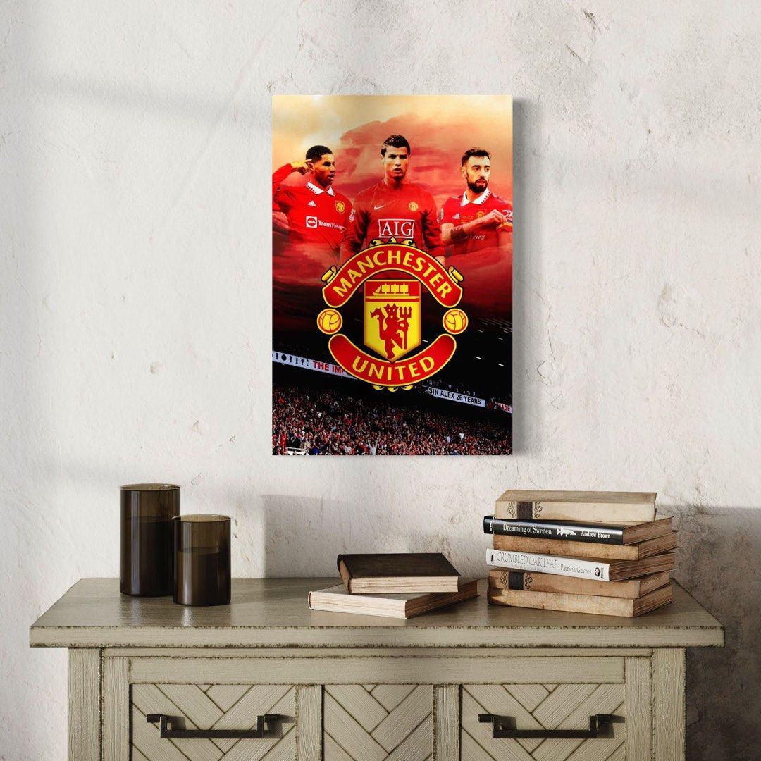 Manchester United Football Club Canvas Wall Frame, Furniture & Home ...