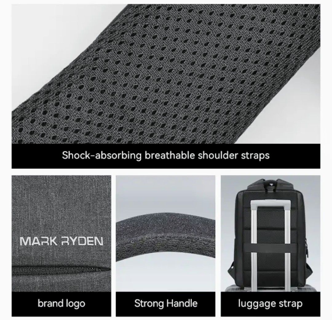 Mark Ryden 15.6 inch Water Repellent Backpack, Men's Fashion, Bags ...