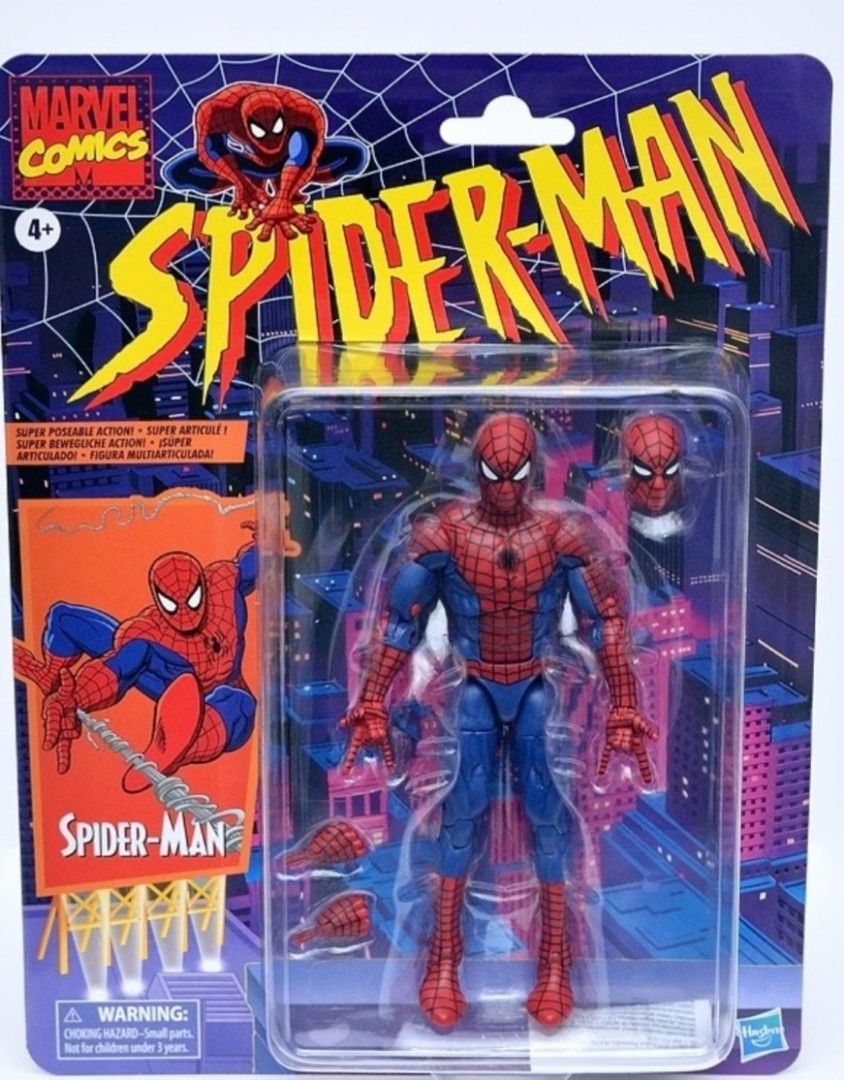 Marvel Legends Retro Card Classic Suit Spiderman, Hobbies & Toys, Toys ...