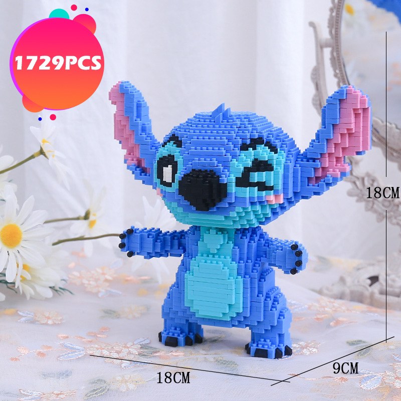 Micro Building Block Cartoon Stitch Guitar Read Diamond Bricks Adults ...