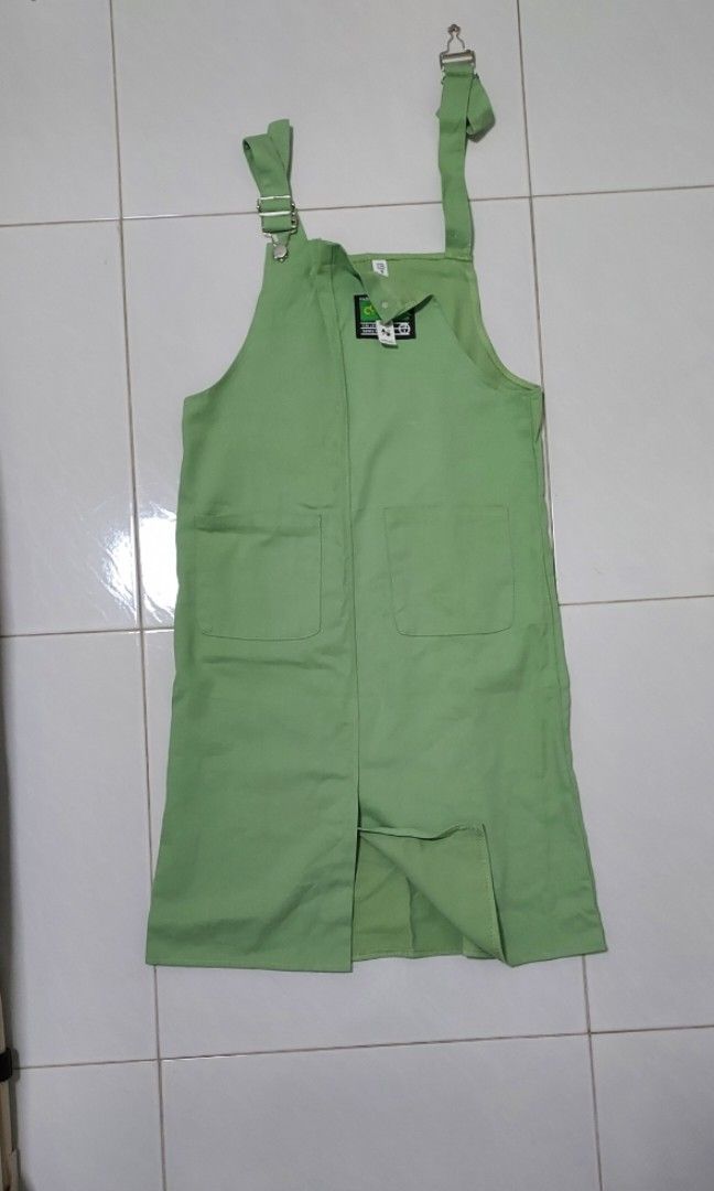 Mint green denim dress overall, Women's Fashion, Dresses & Sets ...