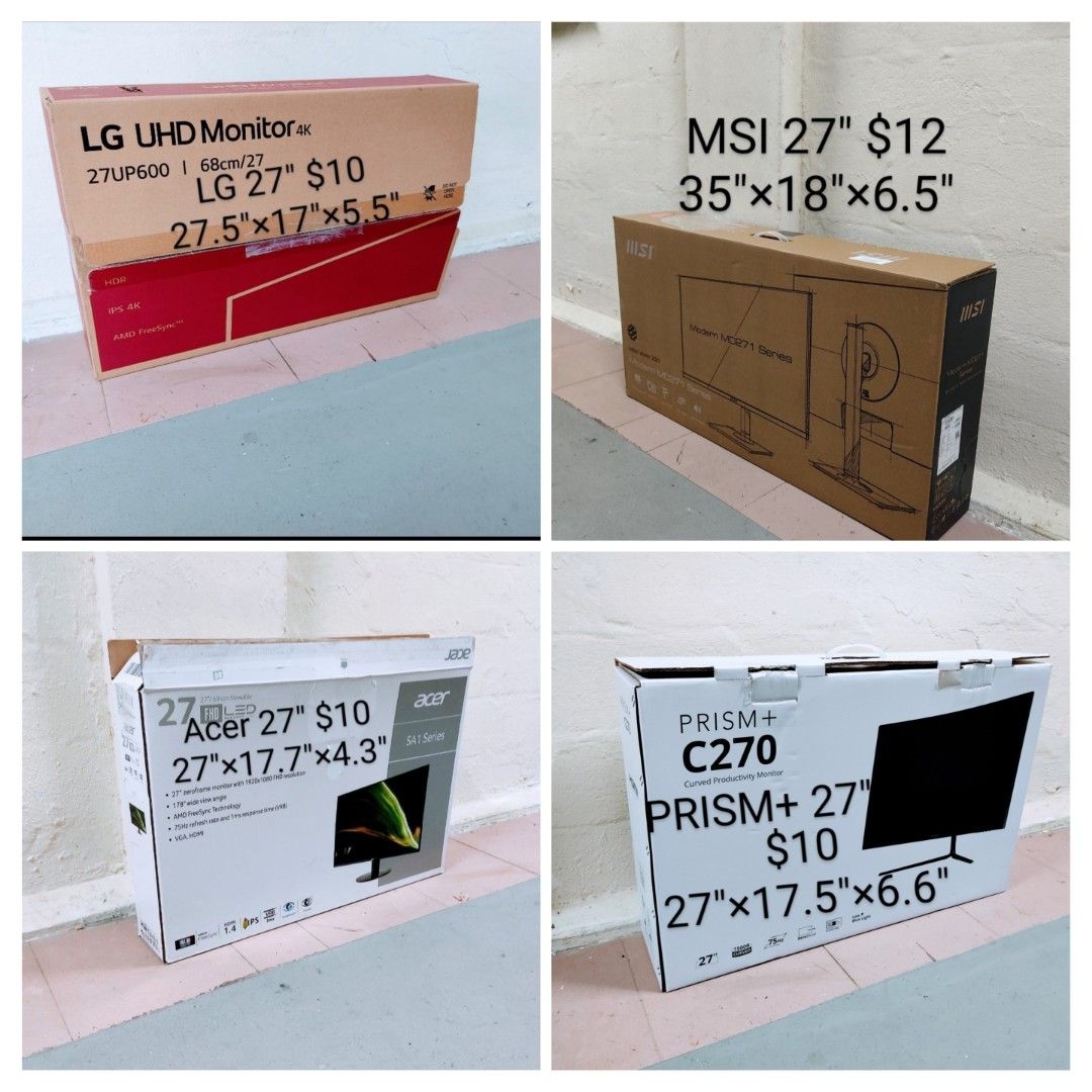 Monitor boxes, Furniture & Home Living, Home Improvement & Organisation ...