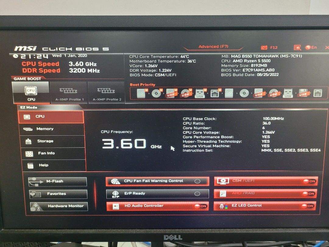 MSI MAG B550 TOMAHAWK ATX AM4 Motherboard - Ryzen 5000 series supported ...