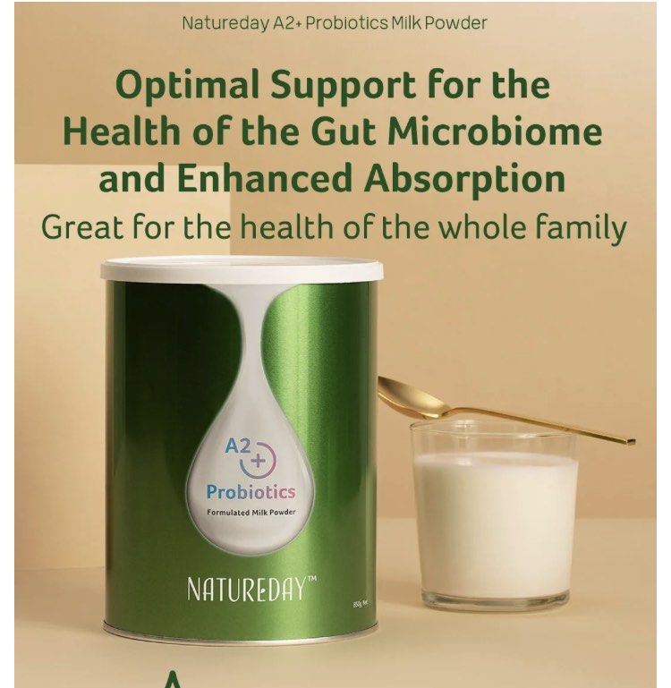 NATUREDAY A2 + Probiotics Milk powder, Health & Nutrition, Health ...