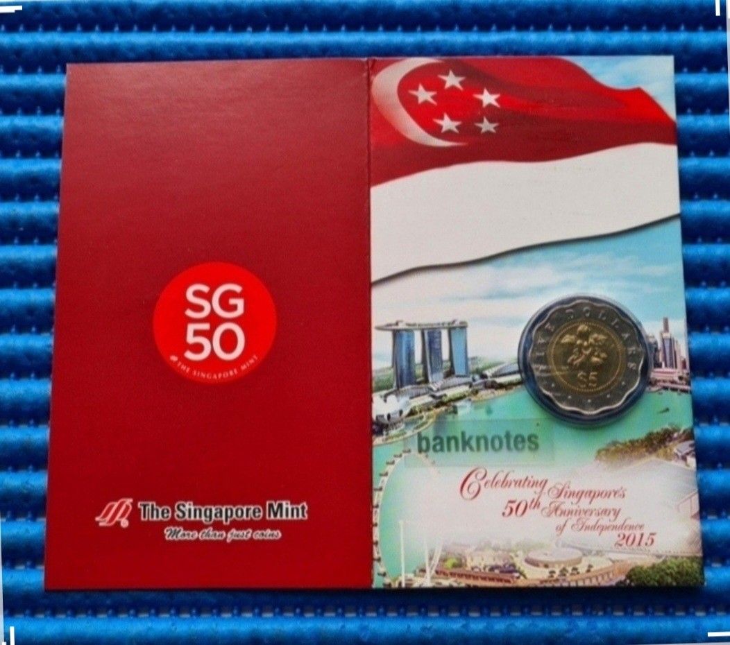 NDP 2015 Singapore 50 Years of Independence SG50 Commemorative $5 Coin ...