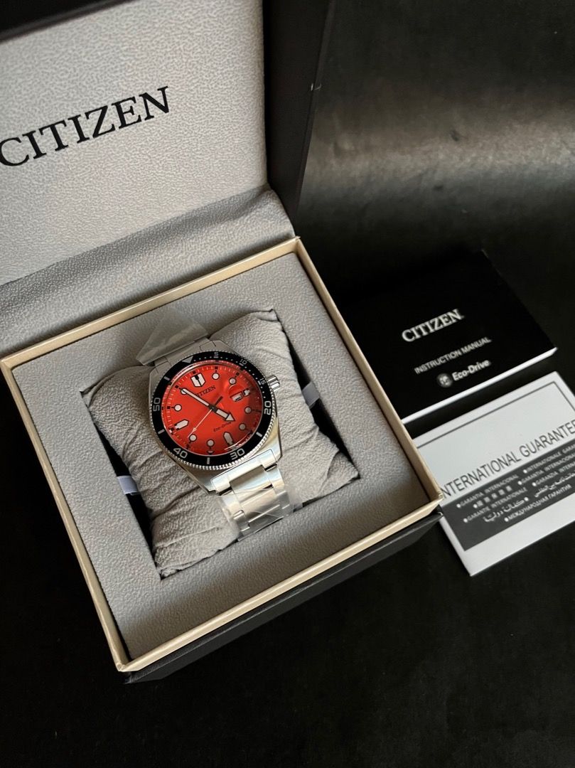 NEW ARRIVAL! BNEW AUTHENTIC Citizen Watch Eco-Drive AW1760-81X Orange ...