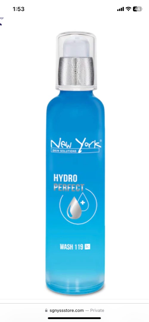NEW YORK SKIN SOLUTION HYDRO PERFECT+ WASH 119 150ML, Beauty & Personal ...