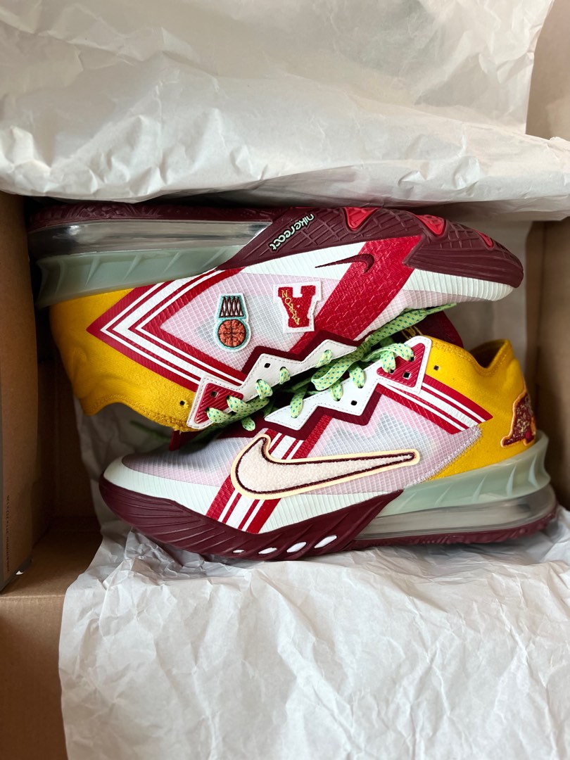 Nike LeBron 18 Low Mimi Plange Higher Learning, Men's Fashion, Footwear ...