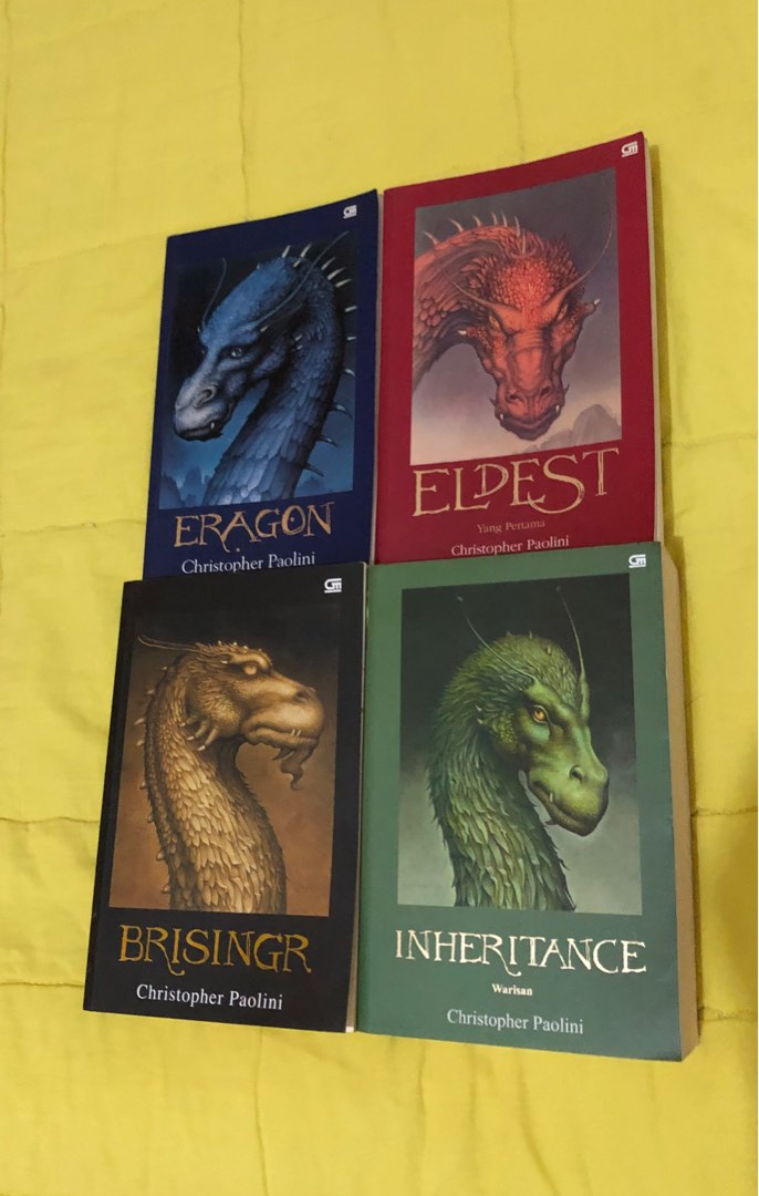 Novel ERAGON, Set Seri 4 buku - Christhoper Paolini, asli Gramedia ...