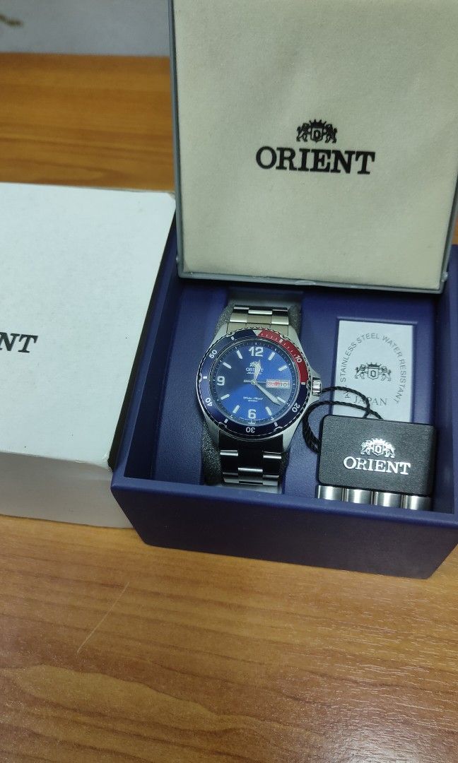 Orient Mako II Diver Pepsi, Fesyen Pria, Jam Tangan di Carousell