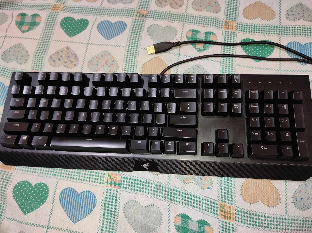 Original Razer Black Widow X Chroma With Carbon Fiber Sticker on Carousell