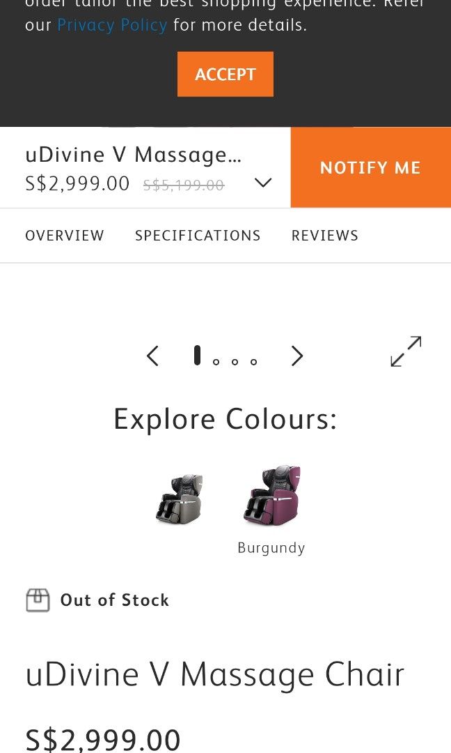 Osim OS_890 Divine V Massage Chair, Health & Nutrition, Massage Devices ...