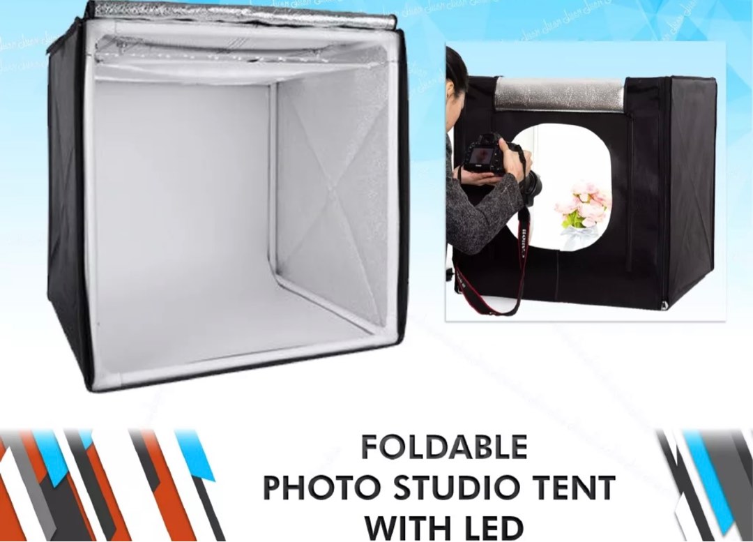 Photostudio tent with led lights complete set on Carousell